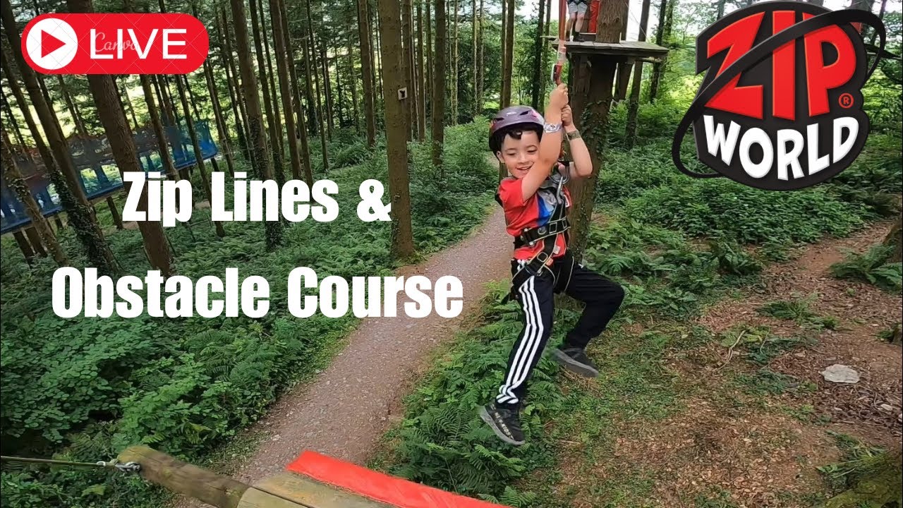 🔴 Live - Zip Lines & Obstacle Course Zip World Betws-Y-Coed Tree ...