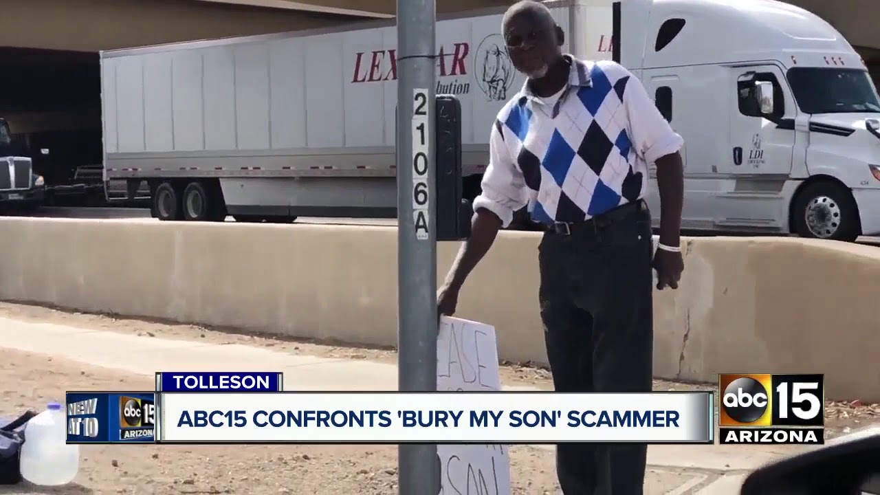 ABC15 confronts 'bury my son' scammer - YouTube
