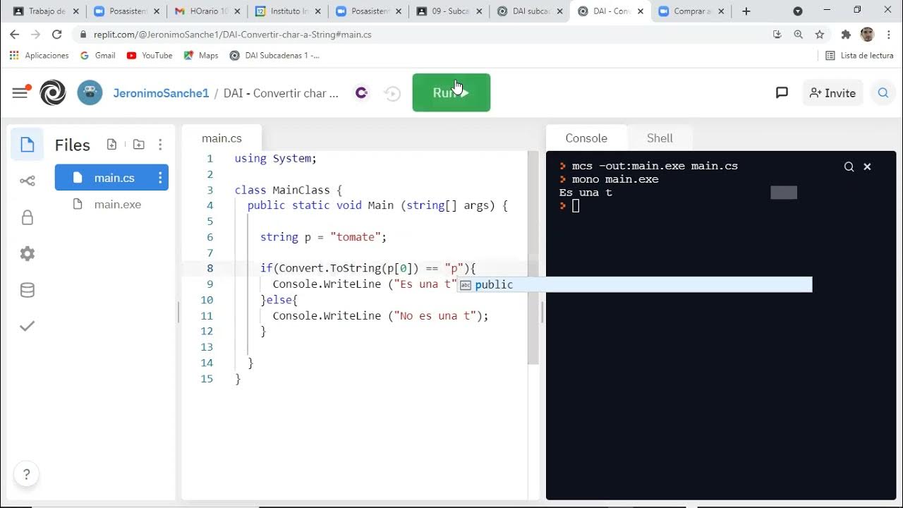 DAI - Convertir char a String - YouTube