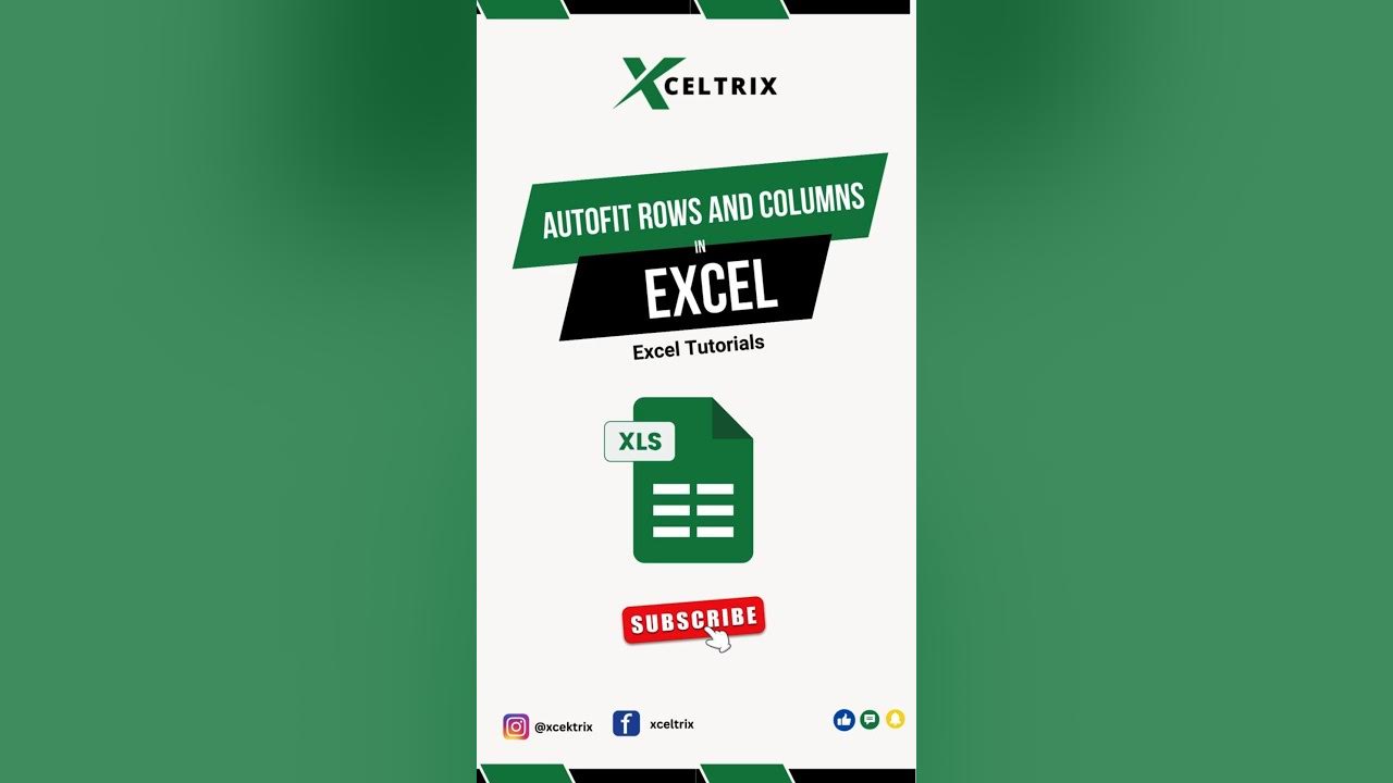 How to Autofit Rows and Columns in Excel | Shortcut Method - YouTube