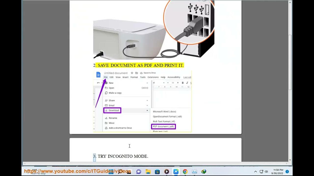 Fix Google Docs Not Printing Correctly - YouTube