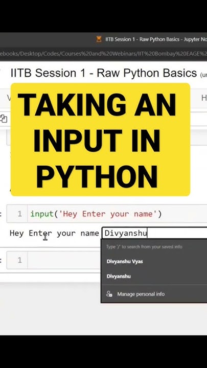 Learn Taking An Input In Python From User In 30 Seconds Career