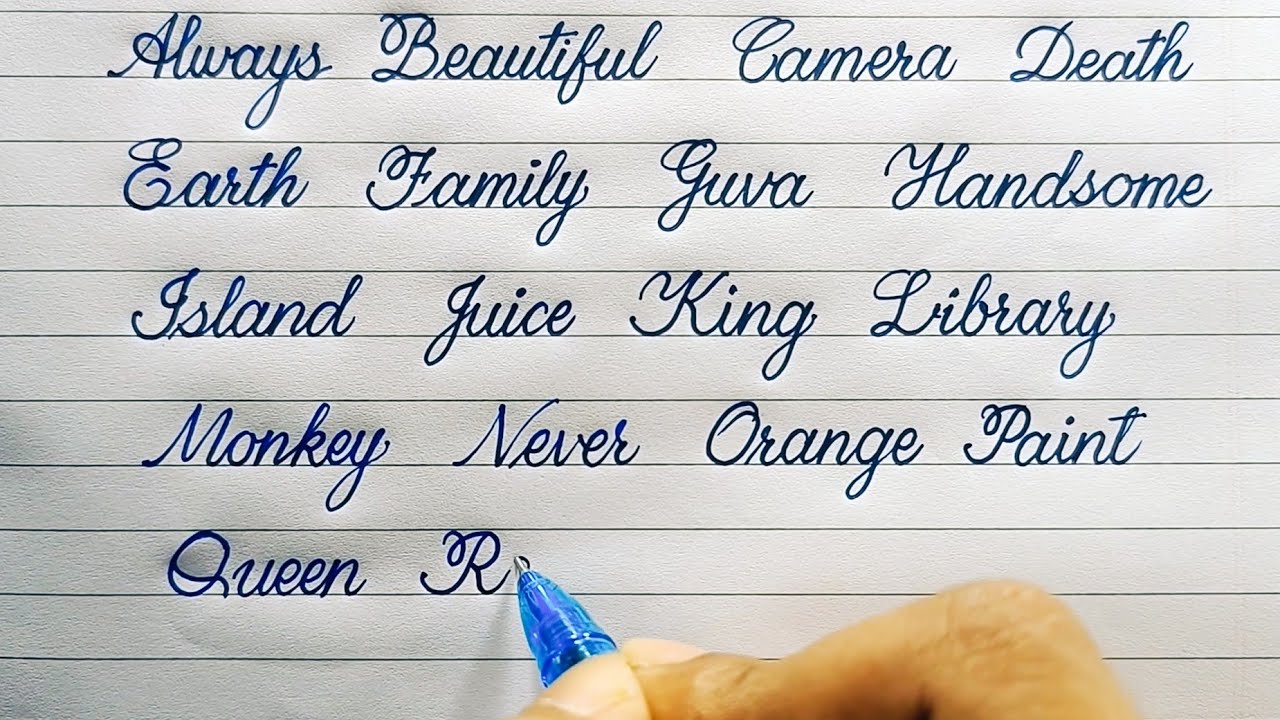 Beautiful cursive handwriting ️ - YouTube