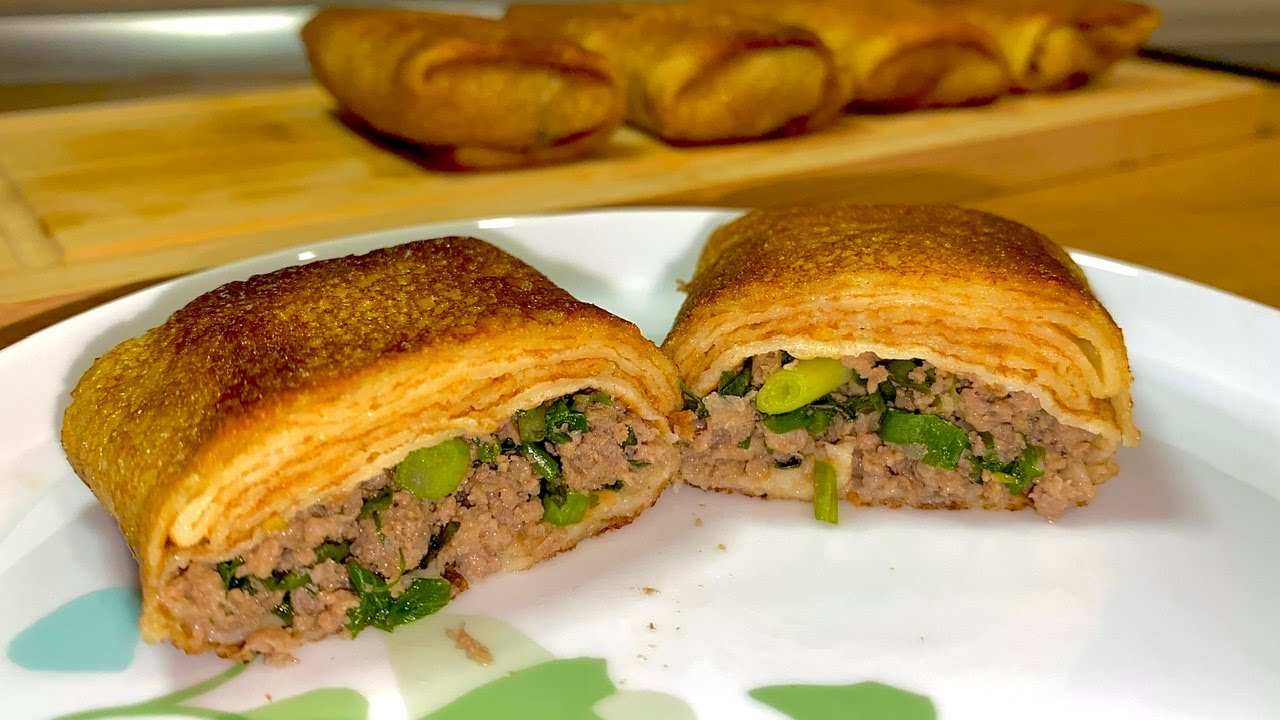 Тончайшие блинчики с мясом к праздничному столу🥞\ Beef blini recipe ...