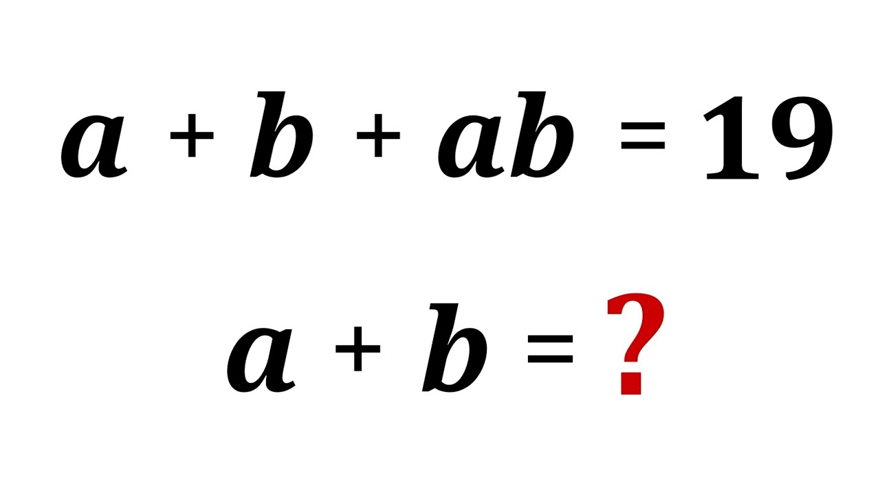 Nice Algebra Problem | You should be able to solve this! - YouTube