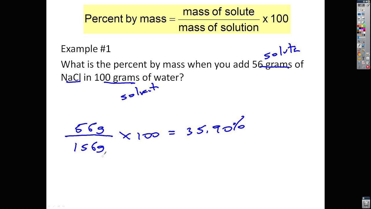 Percent By Mass Problems