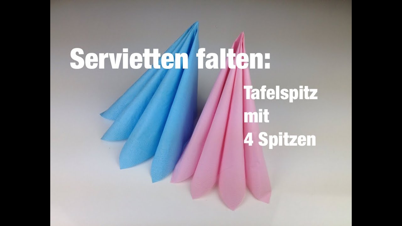Servietten falten: Tafelspitz mit 4 Spitzen | Folge 3 | Cucina Verde ...