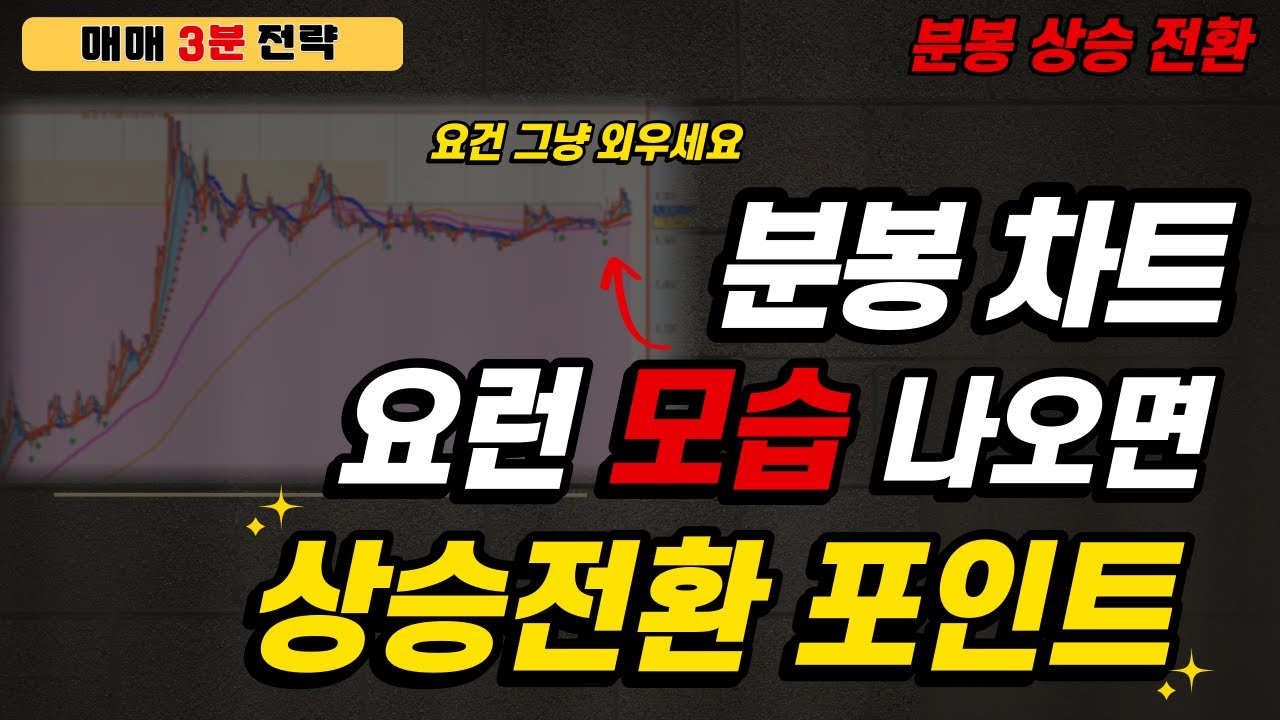 감 잡는 3분주식 단타할 때 분봉차트 상승으로 전환 되는 매수포인트를 확인 하는 방법전환 포인트 예측 할 수 있습니다 한국경제 Tv 감은숙 대표 Youtube