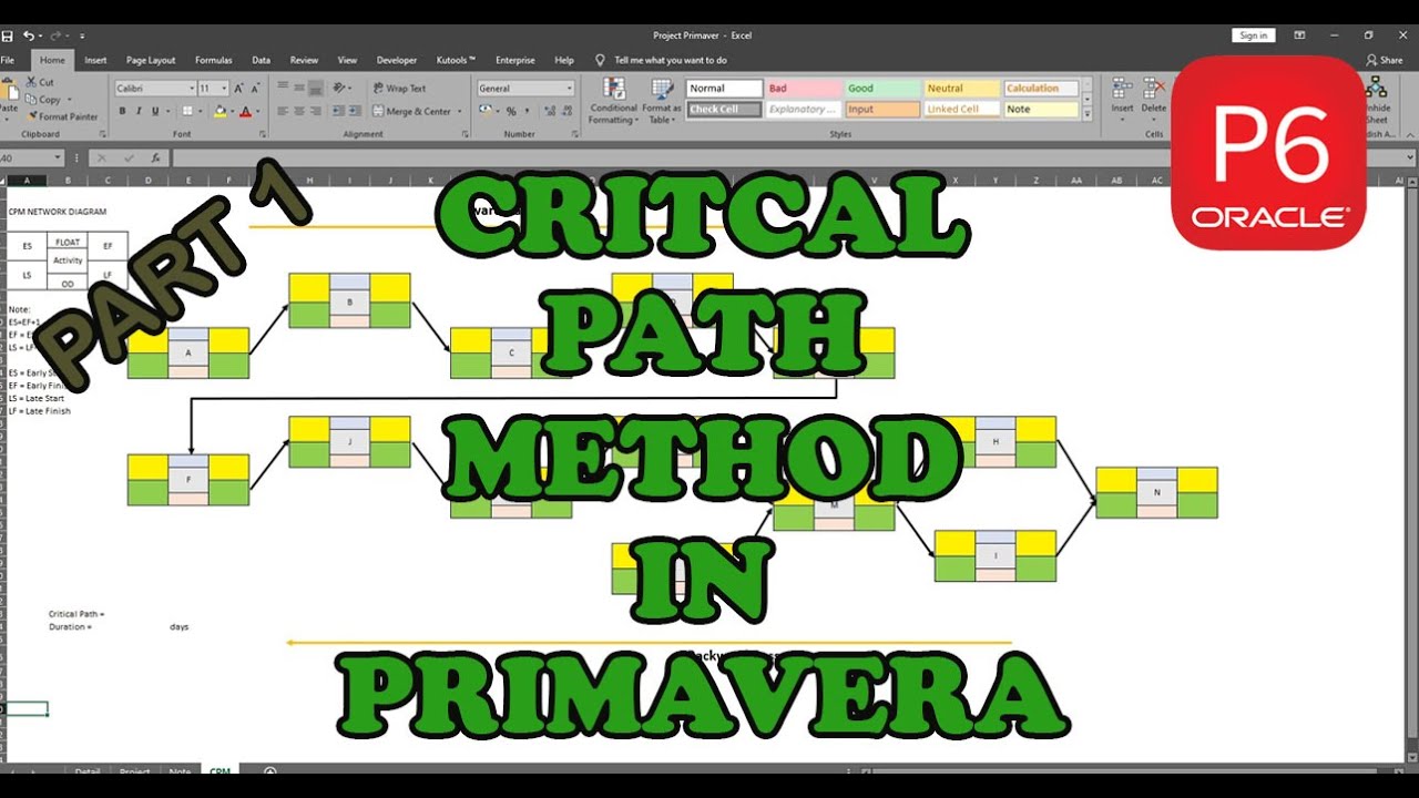 How to create a Critical Path method (part 1) in Primavera - YouTube
