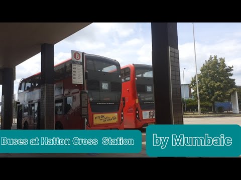 Buses at Hatton Cross Station - YouTube