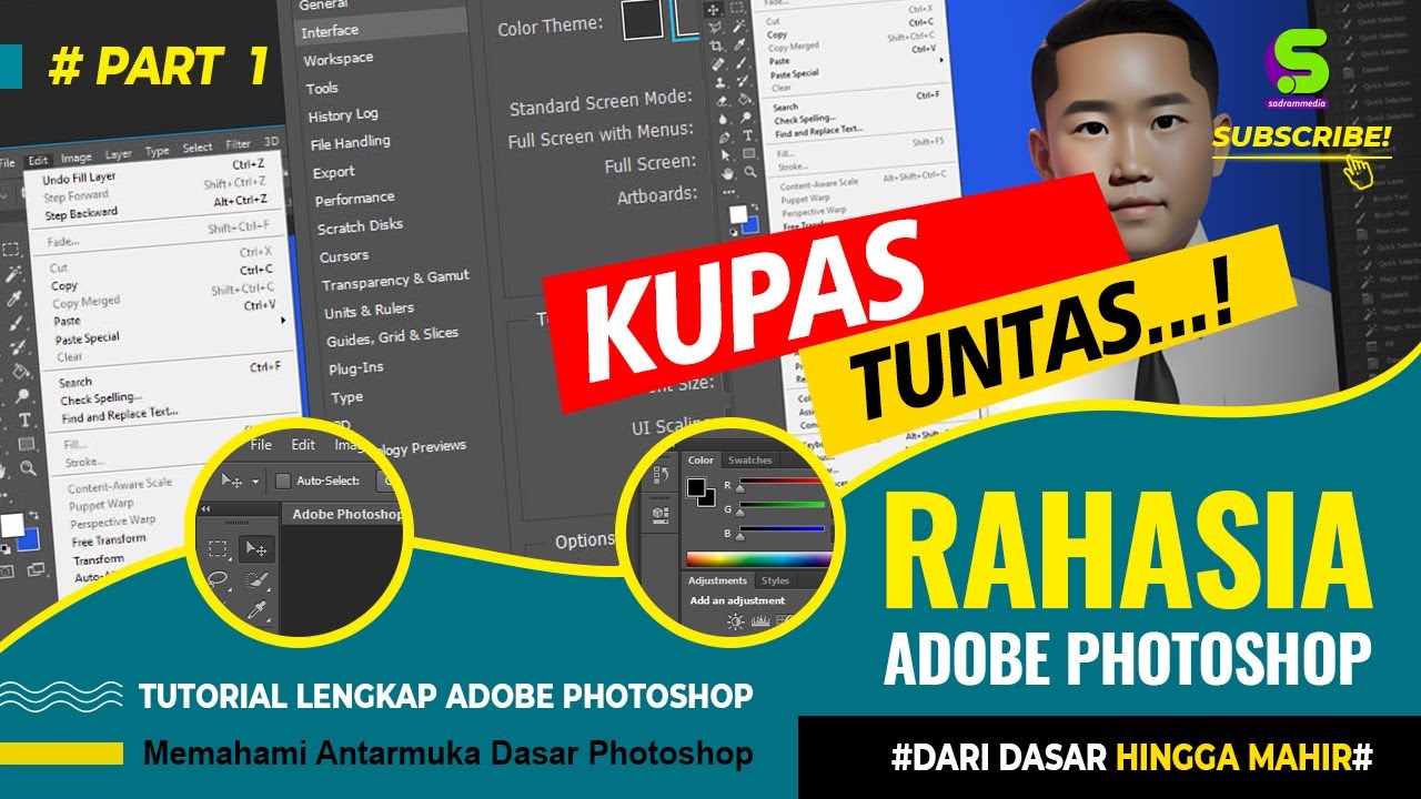 Tutorial Lengkap Photoshop untuk Pemula - Kupas Tuntas Dari Dasar Sampai Mahir #Part1 - YouTube