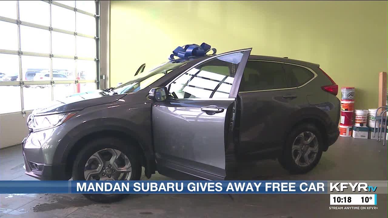 Subaru of Mandan gives away free car - YouTube