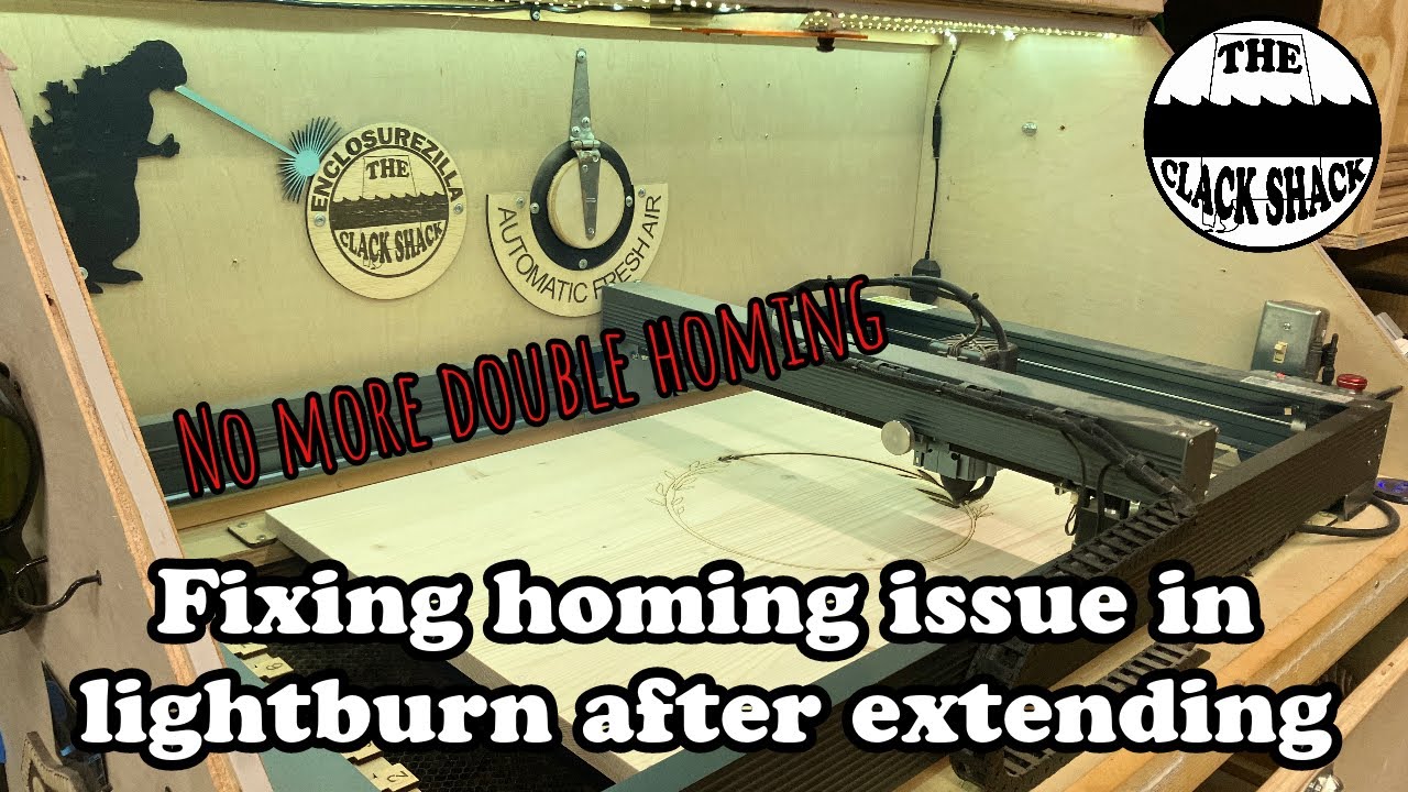 NO MORE DOUBLE HOMING- Fixing homing issue in lightburn after extending - YouTube