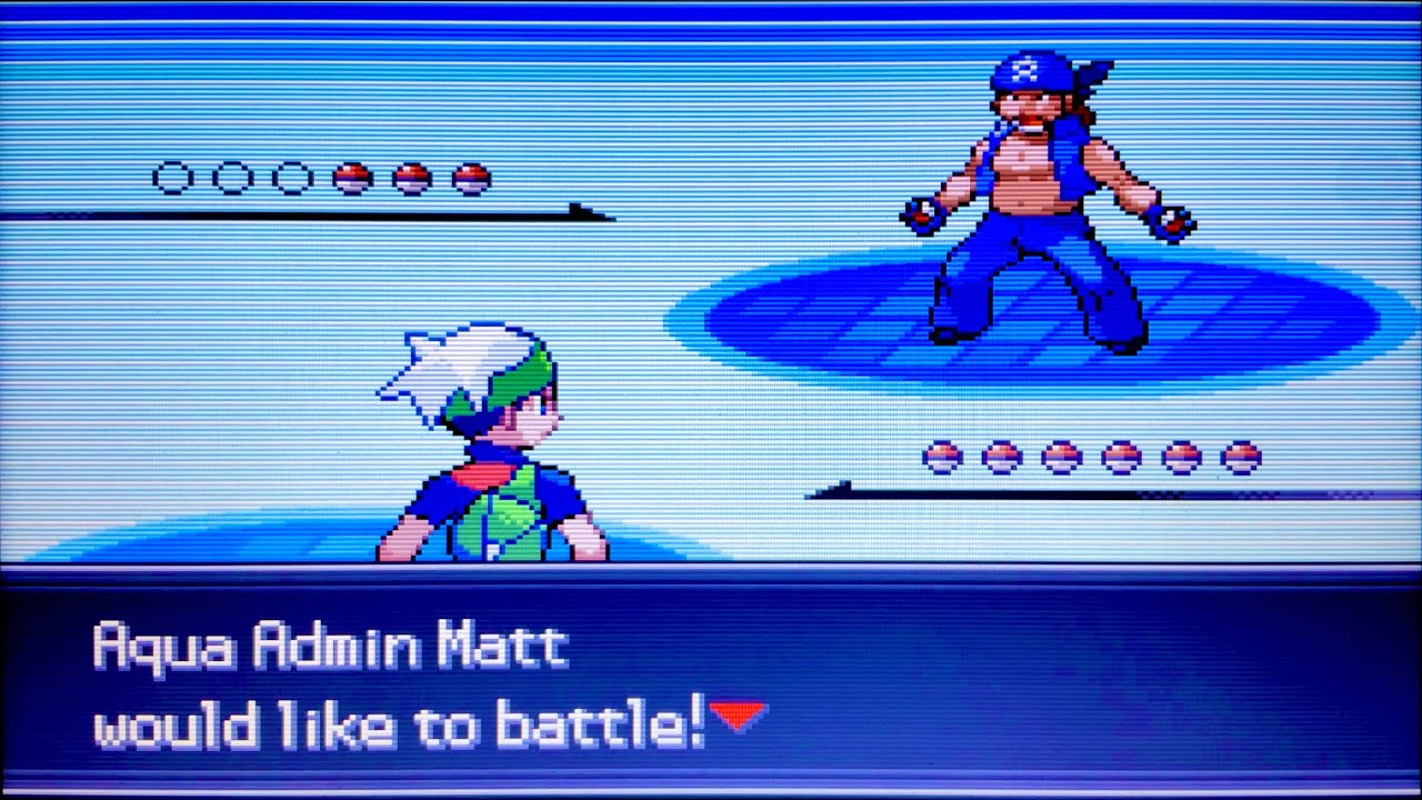 Pokémon Unova Emerald Beta 1.1.0 - VS. Team Aqua Admin Matt (1st Battle ...