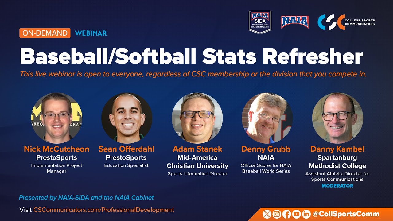 NAIA-SIDA Webinar: Baseball/Softball Refresher Course - YouTube