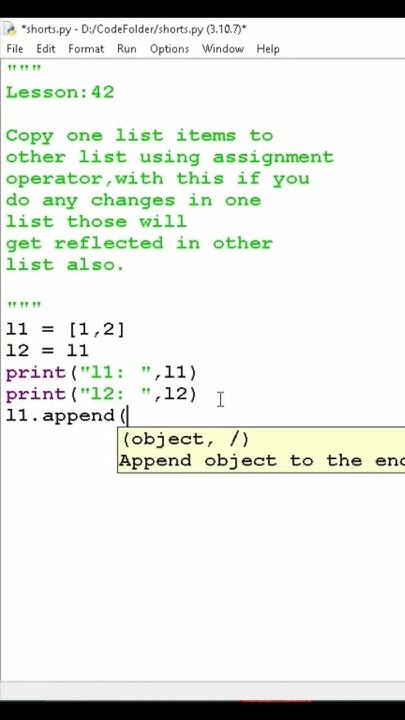 Important Lists Concept In Python Shorts Python Coding Pythontricks Pythonprogramming 