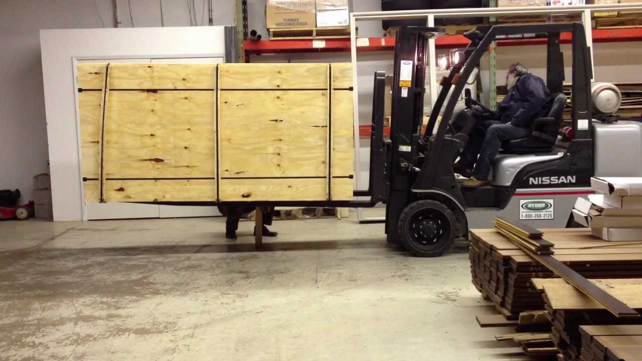 How to flip a bundle of plywood - YouTube