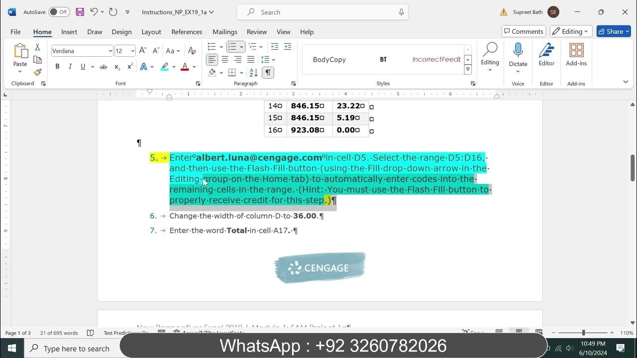 New Perspectives Excel 2019 | Module 1: SAM Project 1a | Module 1 SAM ...
