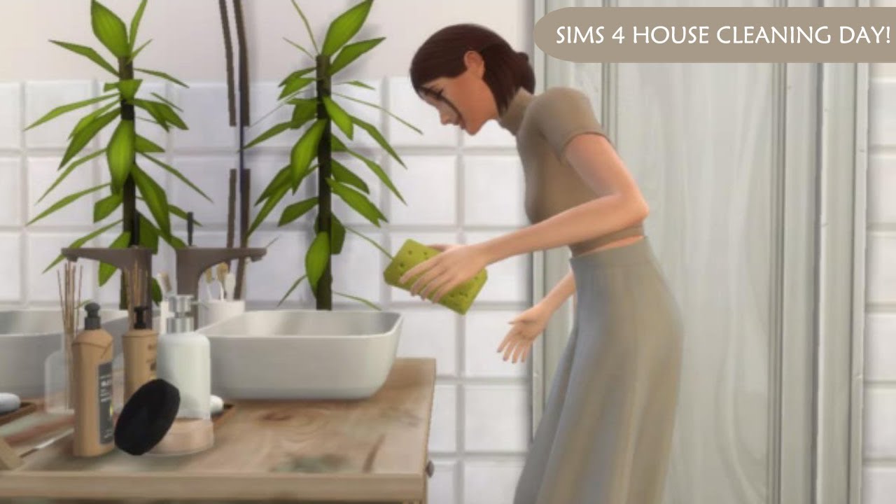 Sims House Cleaning Day | SIMS 4 Vlog | Semi ASMR - YouTube