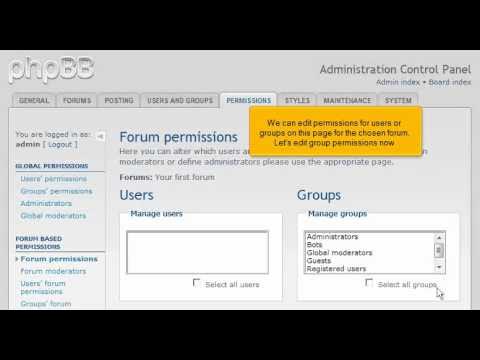 Tutorial: How to configure forum permissions in phpBB | LayerOnline Web Hosting - YouTube