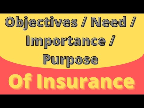 Need/Importance/objective/benefits of Insurance - YouTube