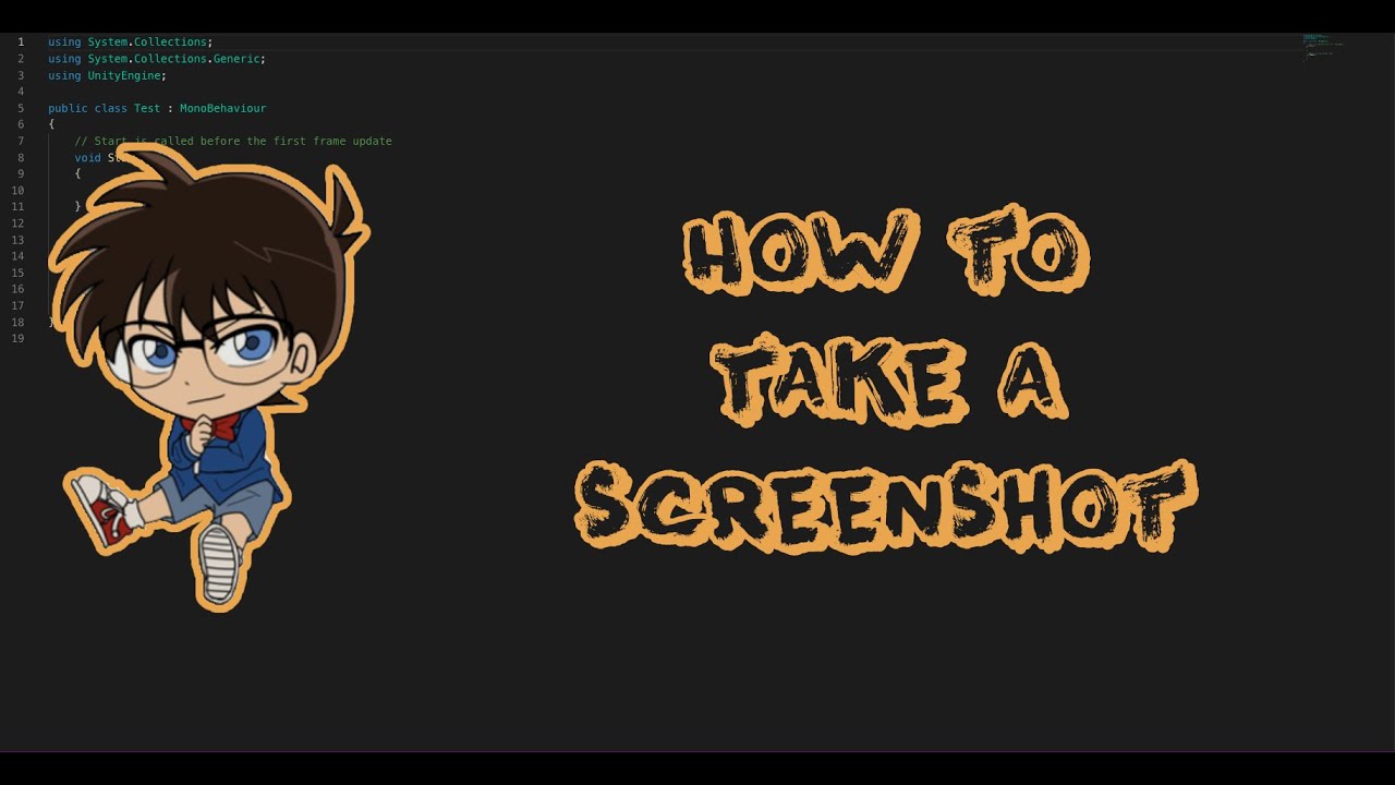 How to take a screenshot in Unity - YouTube