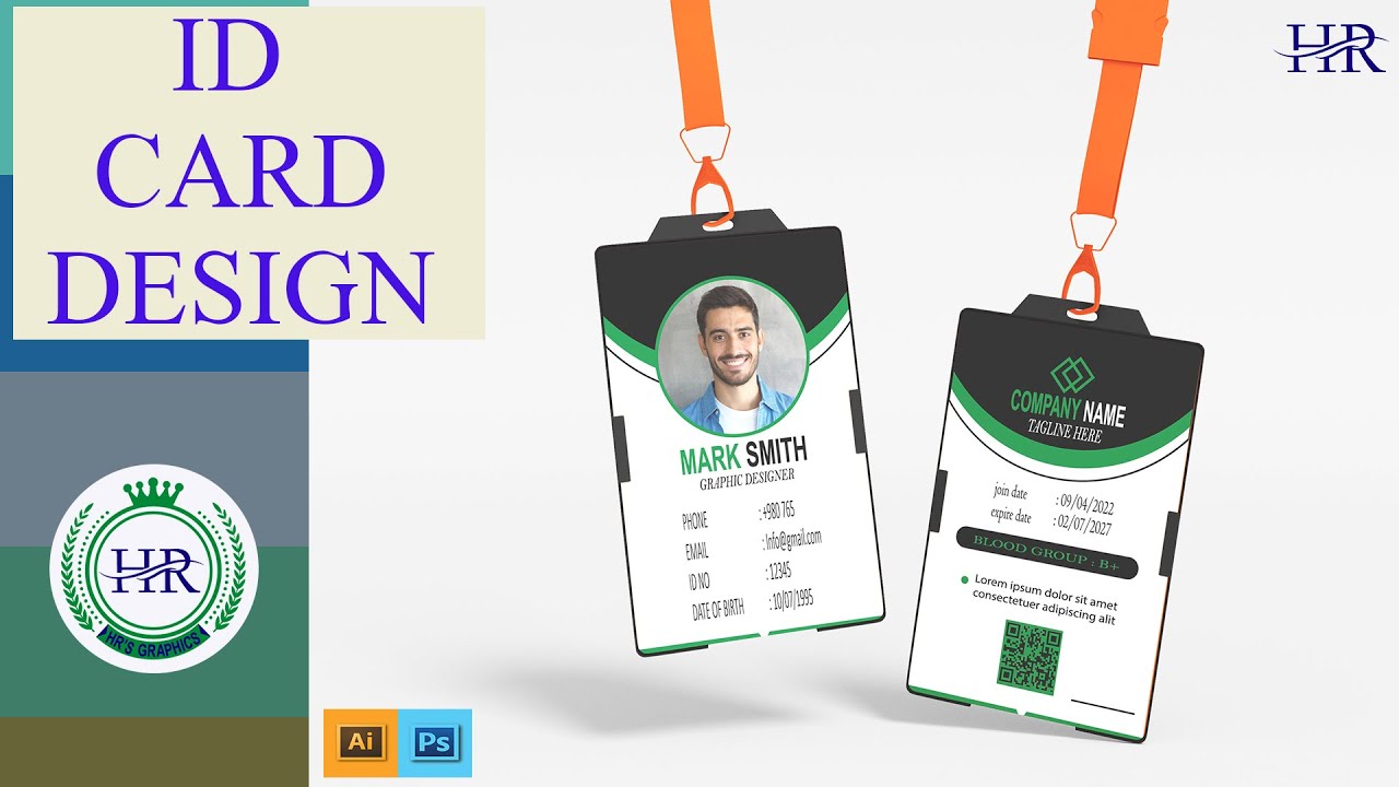 Student Id card design tutorial | new id card design | how to id card ...