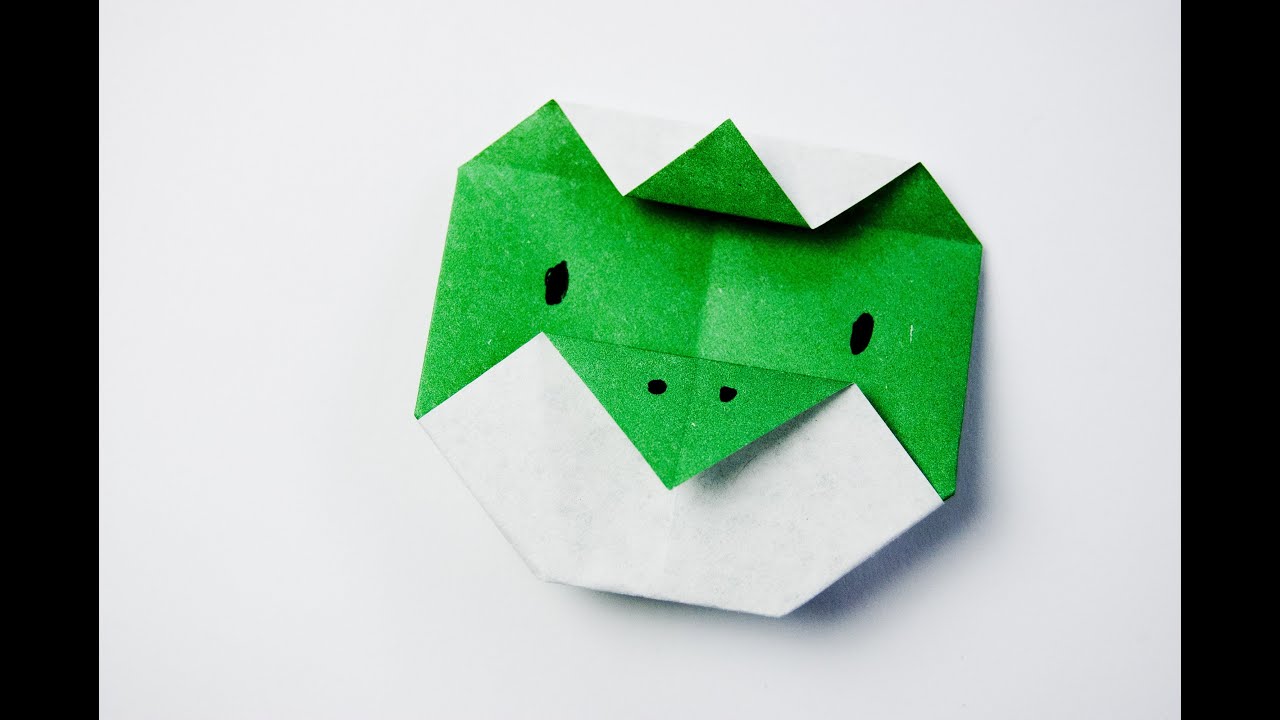 How to make an origami A Kappa face - YouTube