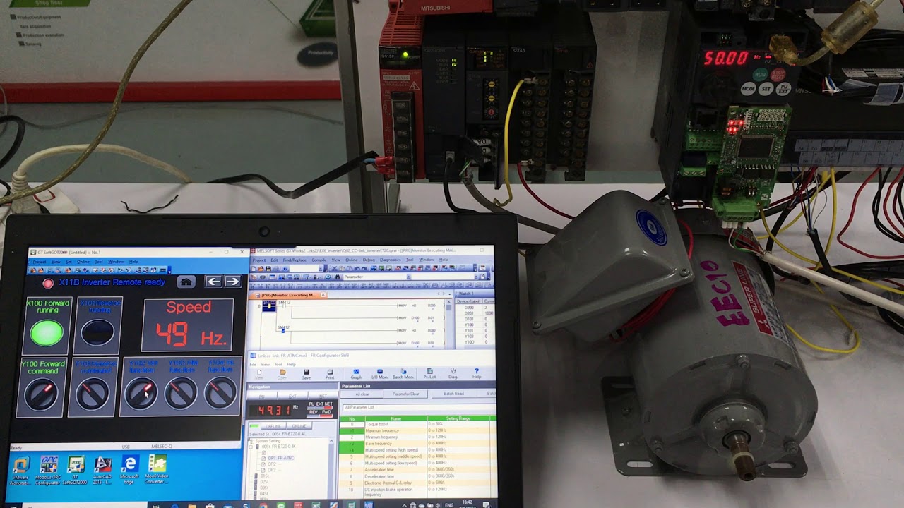 INS CC-link Inverter Plug-in option FR-A7NC - YouTube