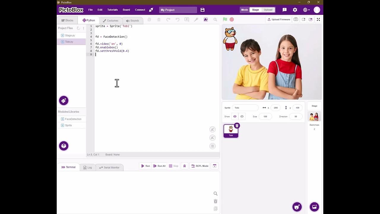 Facial detection tutorial using Pictoblox - YouTube