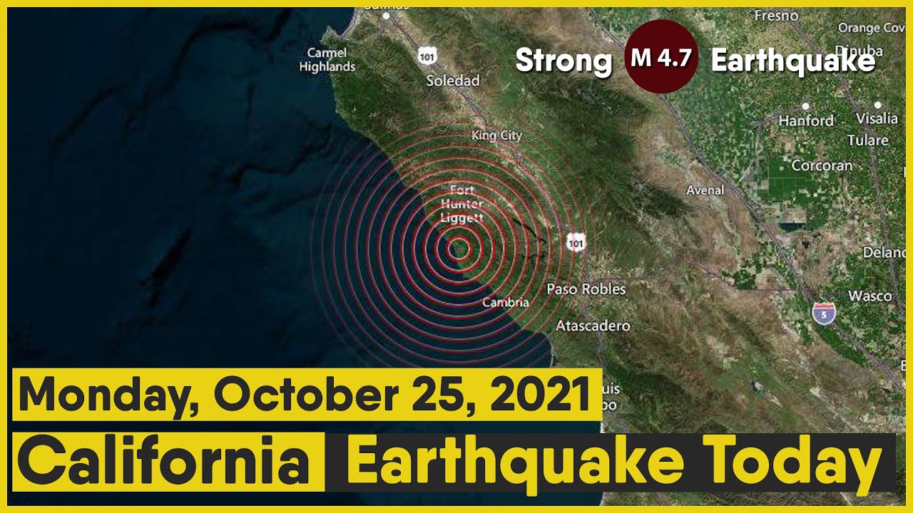 California Earthquake Today | 4.7 magnitude earthquake recorded near ...