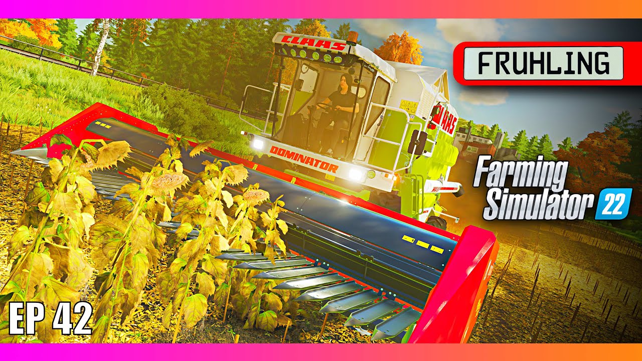 SUNFLOWERS IN THE VALLEY | Frühling | 4K | Farming Simulator 22 | EP 42 ...