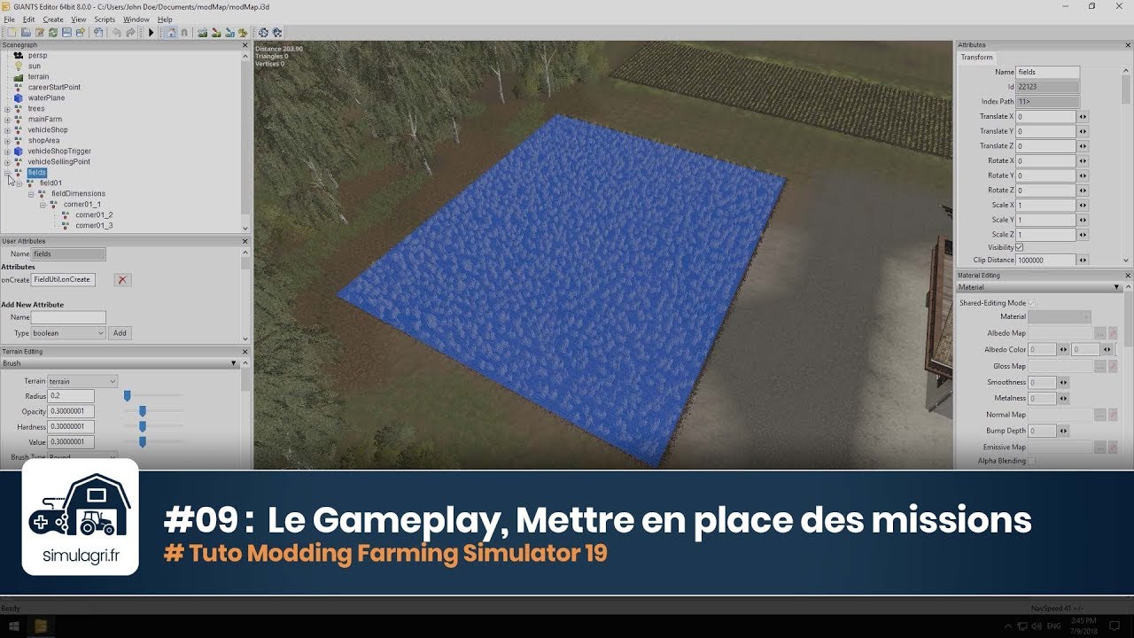 #09 TUTO MODDING FARMING SIMULATOR 19 : Le Gameplay, Mettre en place ...