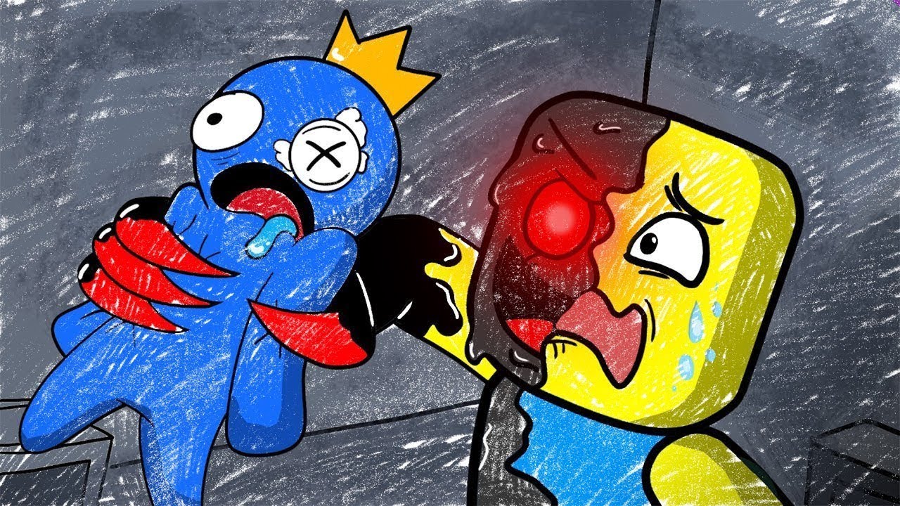 How To Draw Rainbow Friends | Coloring Rainbow Friends | Sad And Horror ...