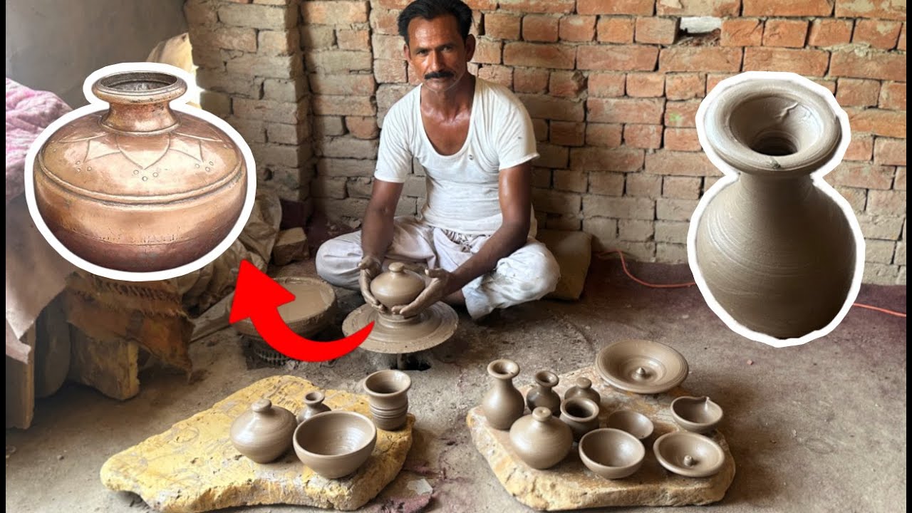 Making clay pots by hand | ancient method of clay pottery | make a ...