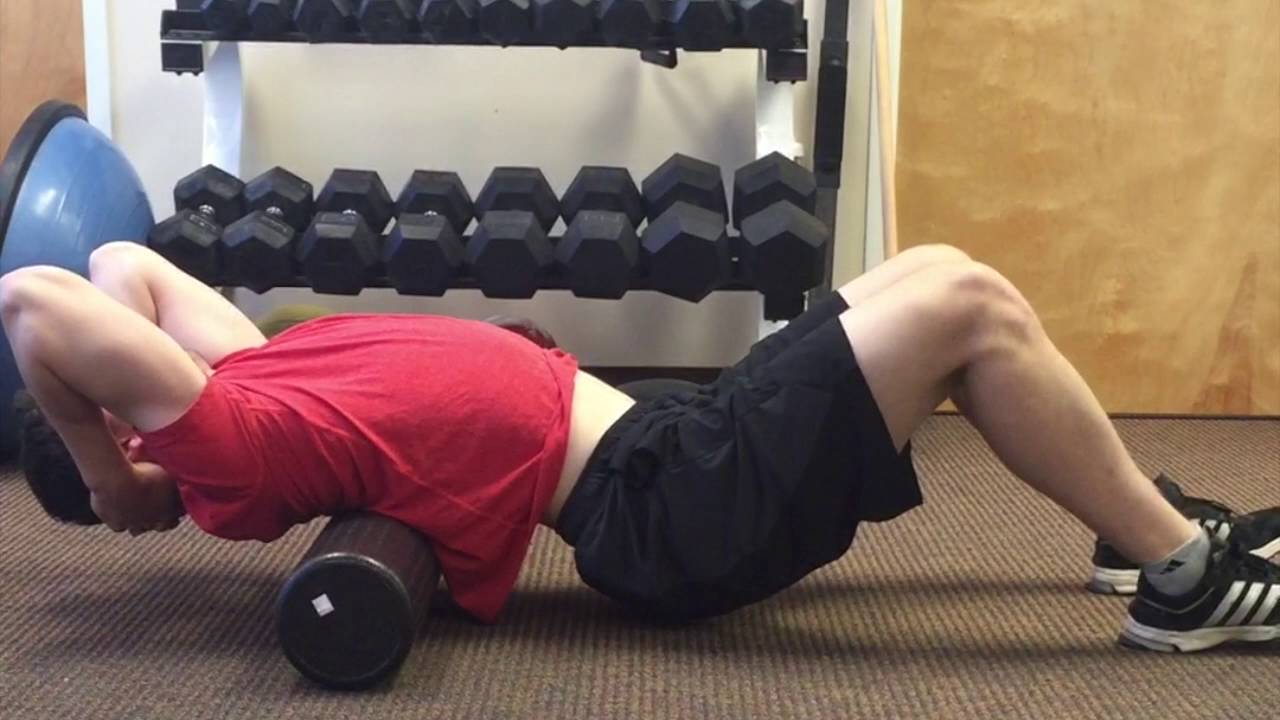 Mid Back Mobility: Thoracic extension on foam roller - YouTube