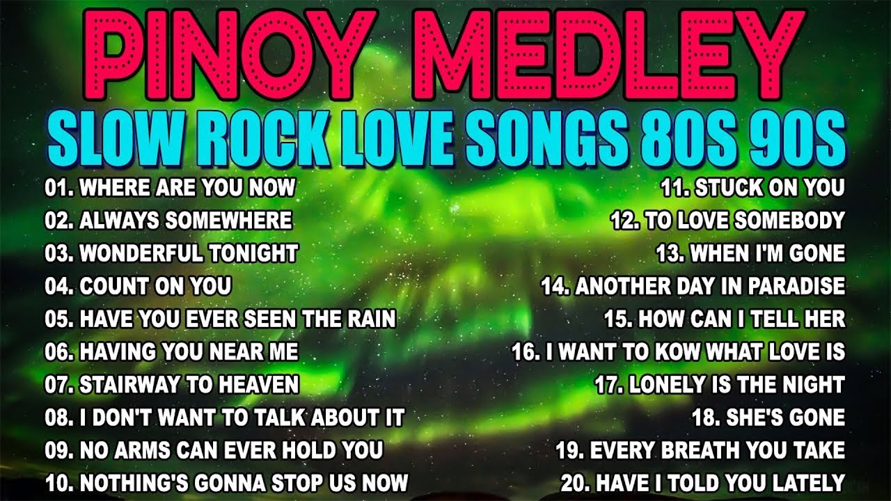Slow Rock Love Song Nonstop 🎤🎷 SLOW ROCK MEDLEY 🔊🎧 Rock Ballads 70S 80S ...