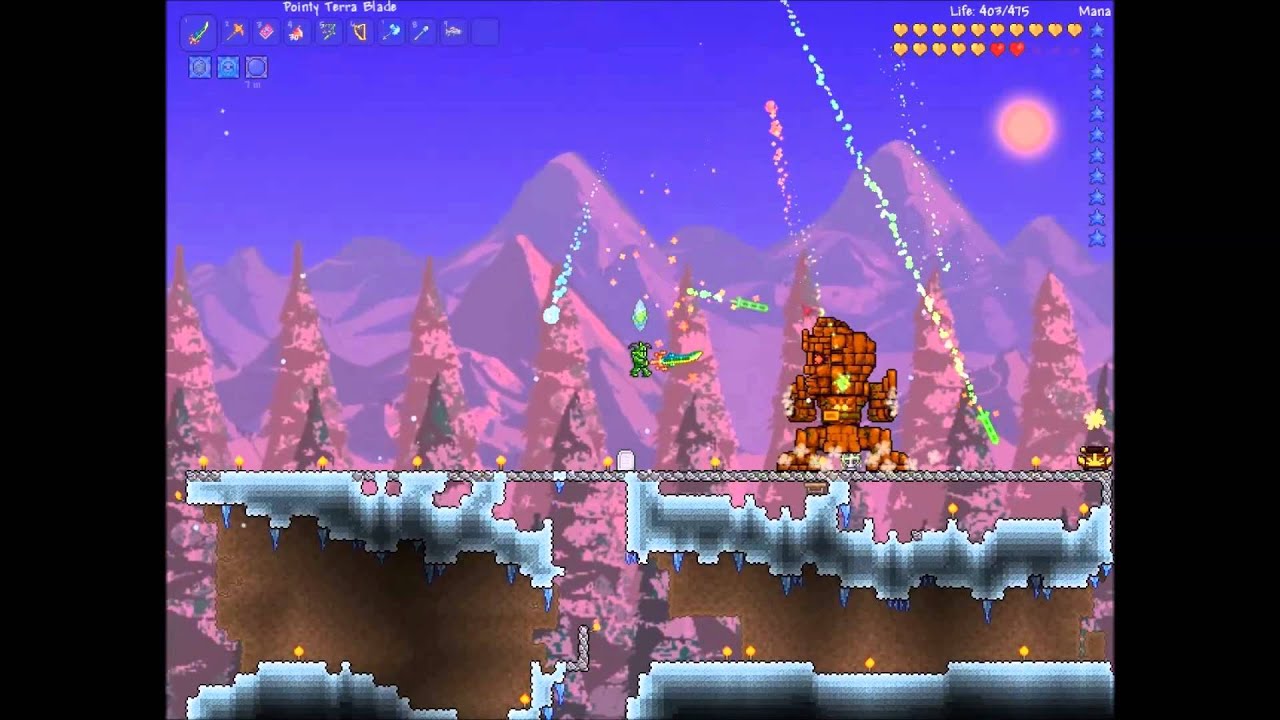 Terraria: Golem fight on surface - YouTube
