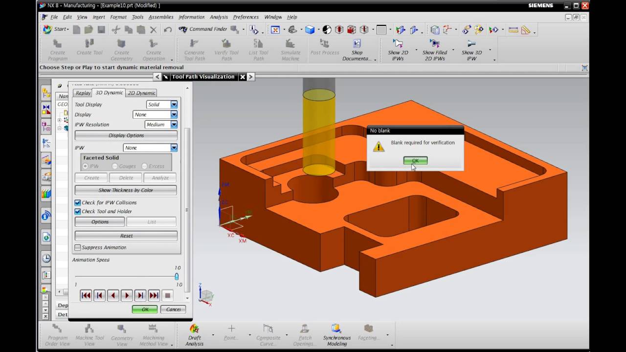 CAM : Example10 Mill Planar Face Milling - YouTube