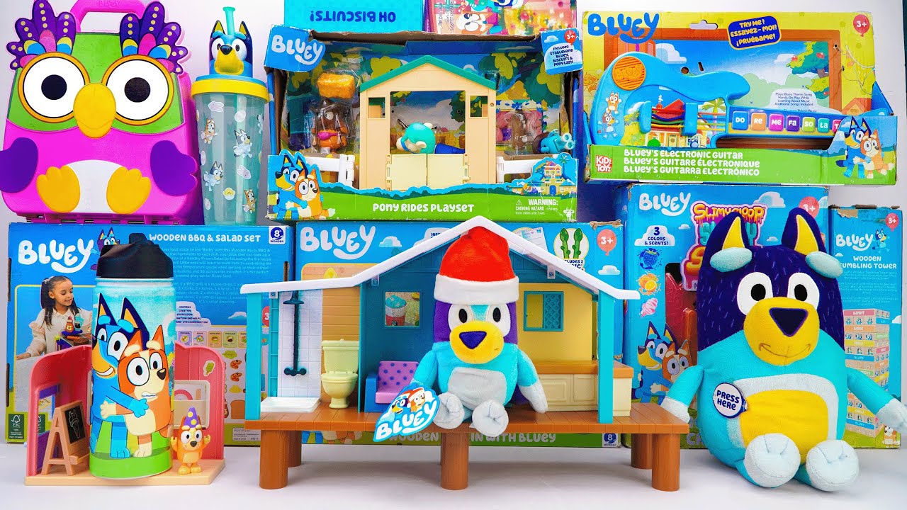 Bluey Toy Collection Unboxing Review 🌊 Bluey's Beach Cabin Playset ...