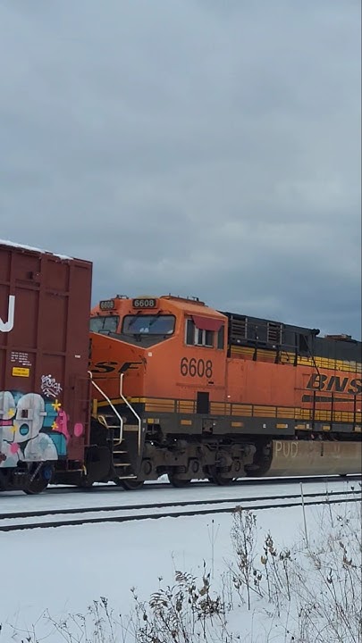 BNSF 6608, SP boxcar on CN M397 - Feb 09/25 #canadiannational#cntrain#cnrailway#bnsf#bnsfrailway ...