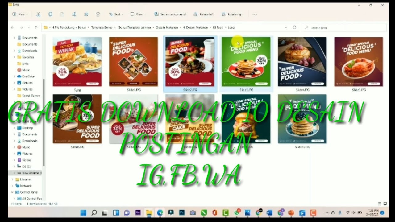 GRATIS DOWNLOAD 10 DESAIN POSTINGAN IG,FB,WA - YouTube