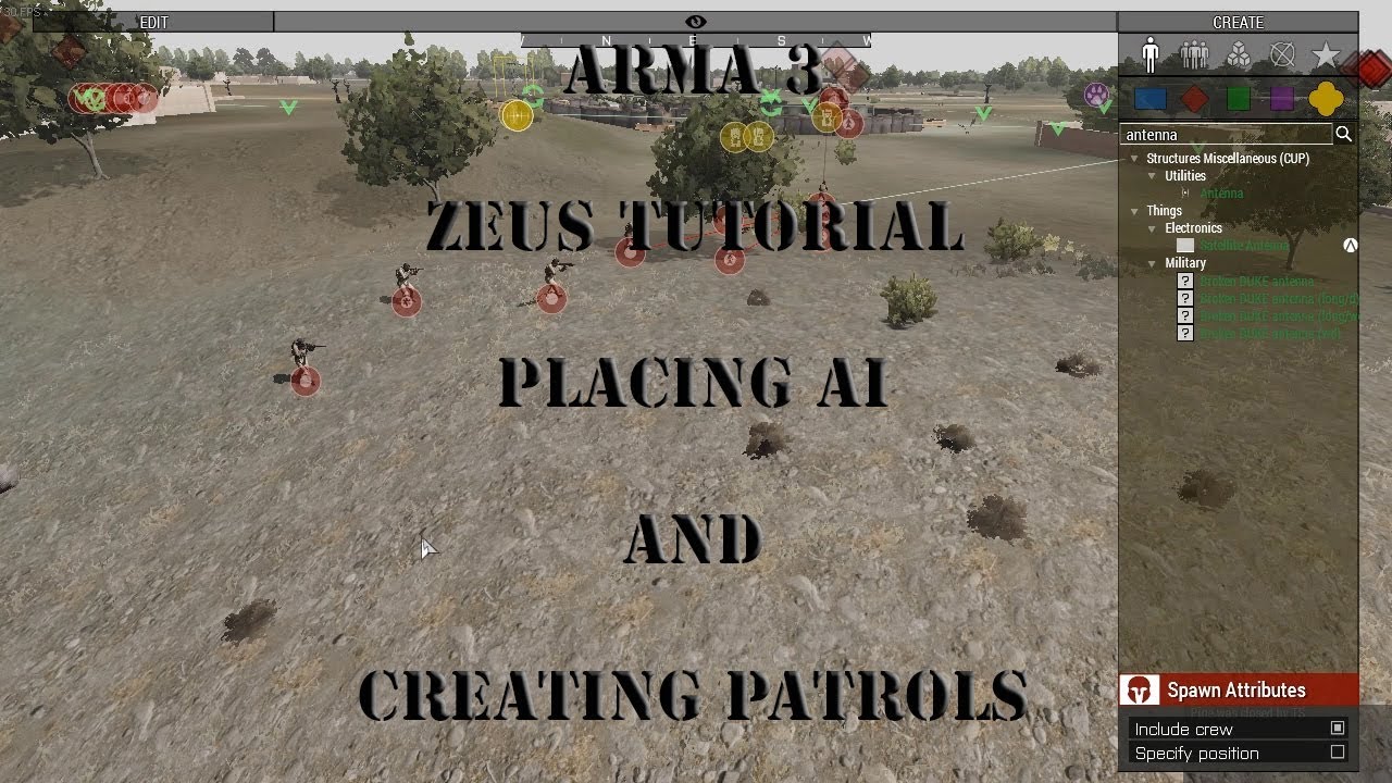 Arma3 - Zeus Tutorial - Placing AI and Patrols - YouTube