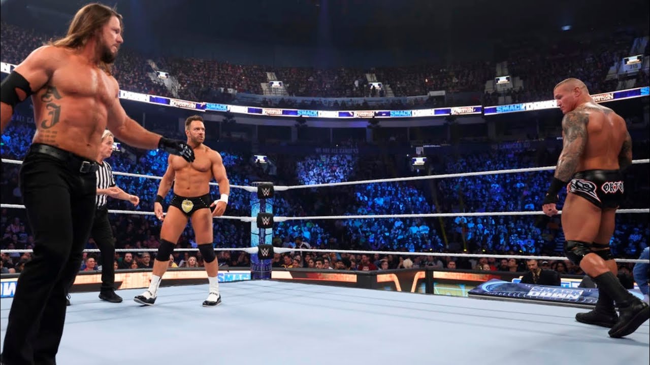 Randy Orton vs AJ Styles vs LA Knight Smackdown New Year's Revolution 1 ...