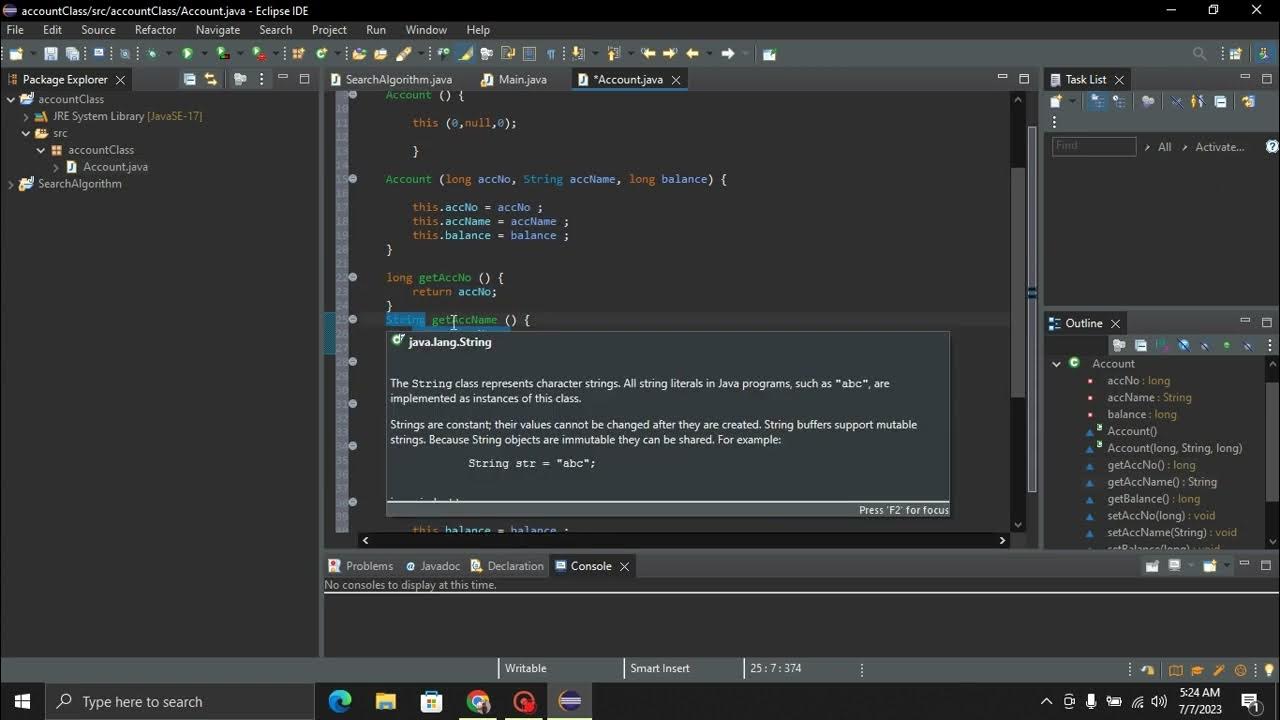 How to create an account class using object oriented programming in java | Bangla | CSE107/ICE ...