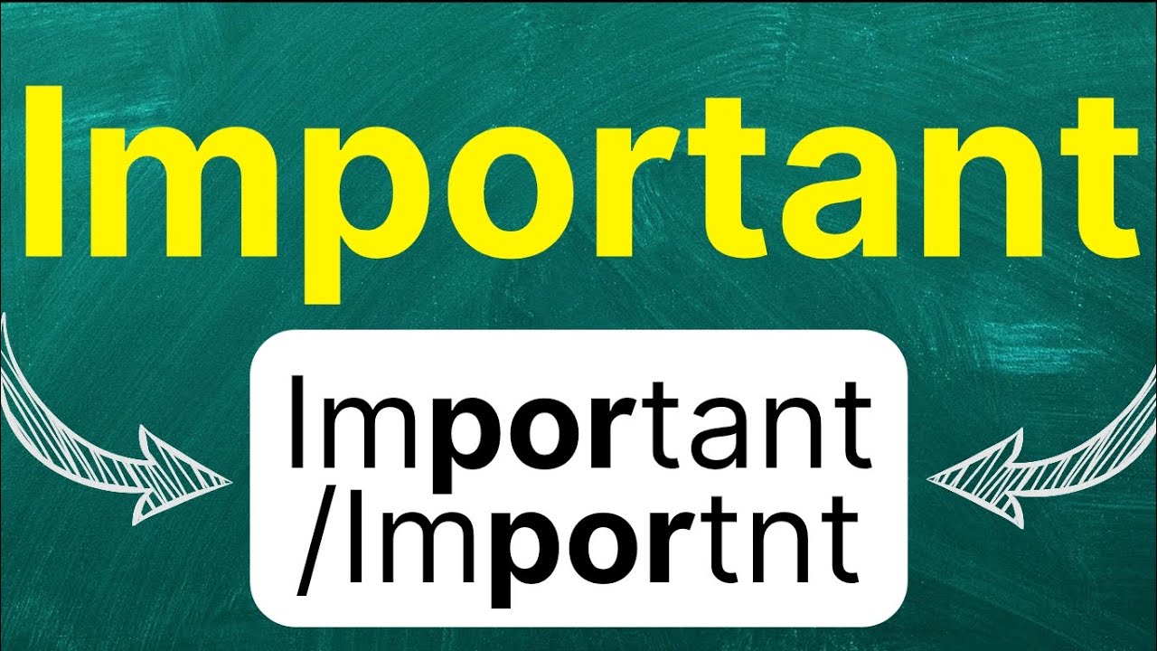 Cómo pronunciar: "important" importante relevante esencial en inglés ...