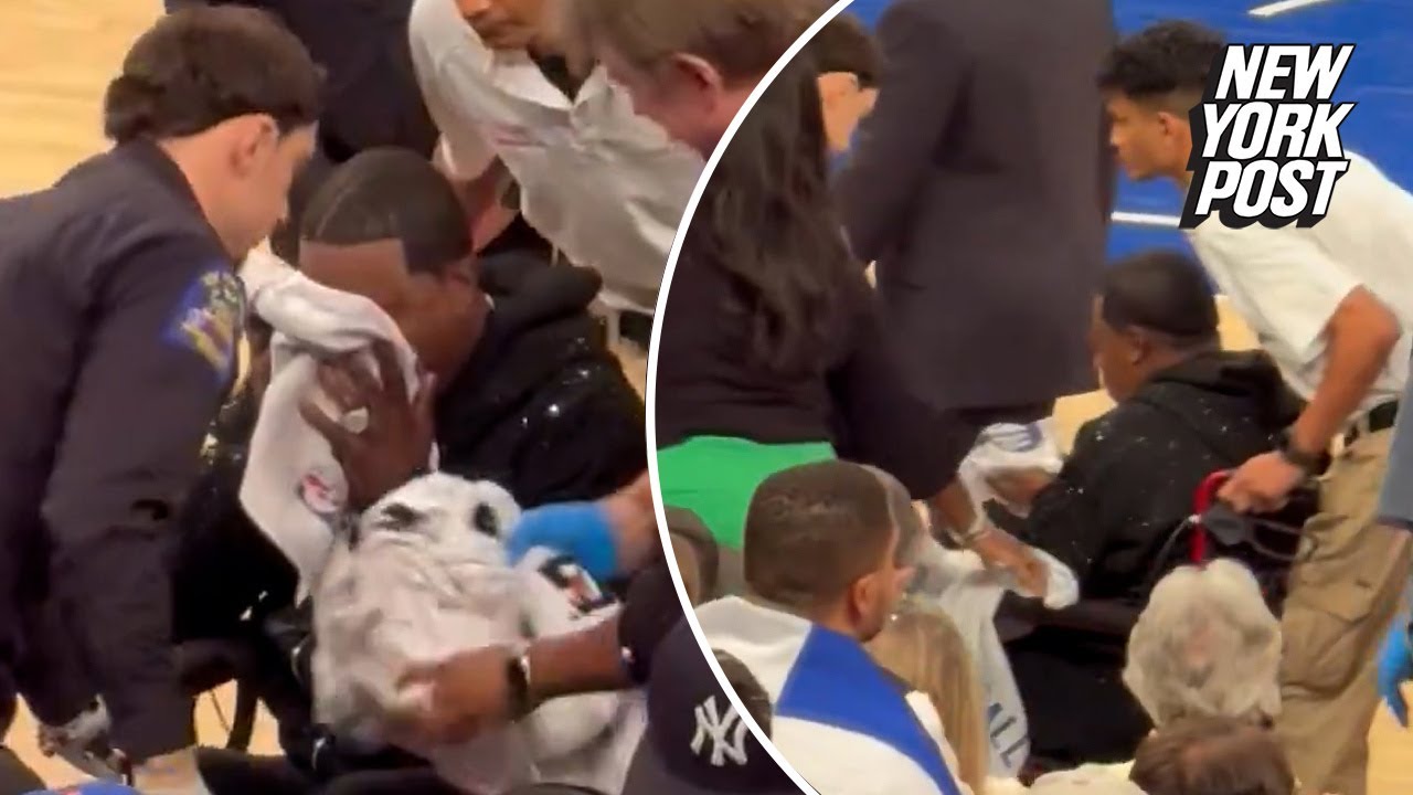 Tracy Morgan leaves MSG in a wheelchair after throwing up courtside ...