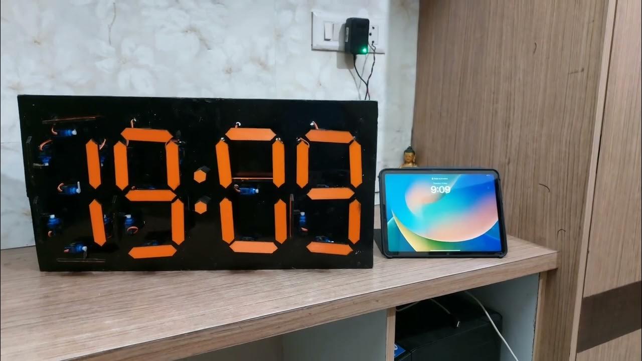 mechanical 7 segment display clock - YouTube