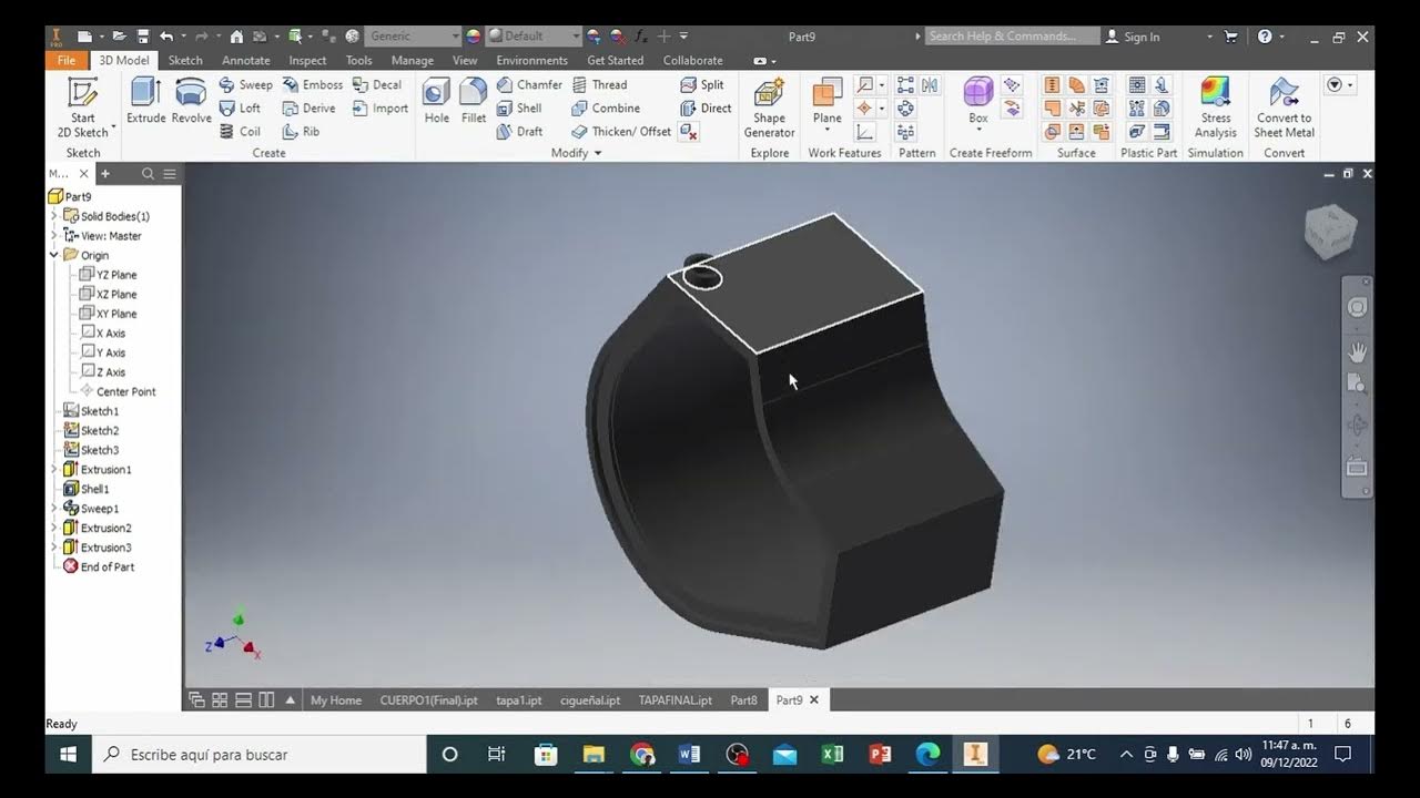 MODELADO DE UNA BOMBA DE DOS PISTONES USANDO AUTODESK INVENTOR - YouTube