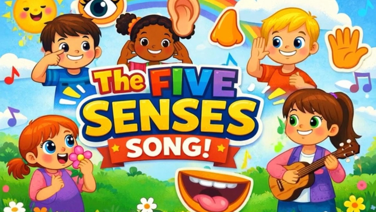 Five Senses Song for Kids 👀👂 👃👅 | Learn SEE, HEAR, TOUCH, SMELL & TASTE ...